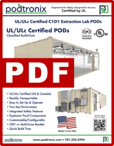 Modular C1D1 Extraction Lab Pods – UL Certified, Mobile & Turnkey